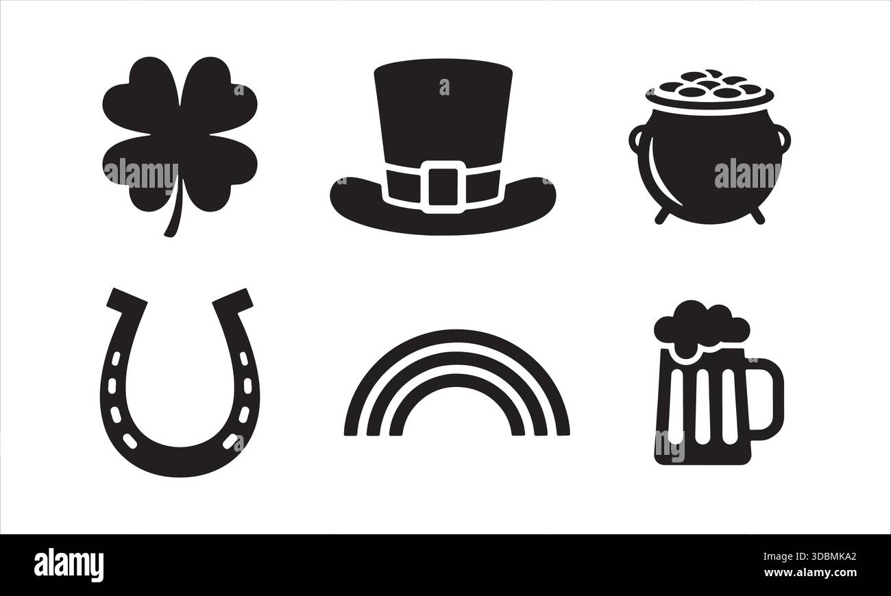 Set symbols saint patricks Stock Vector Images - Alamy