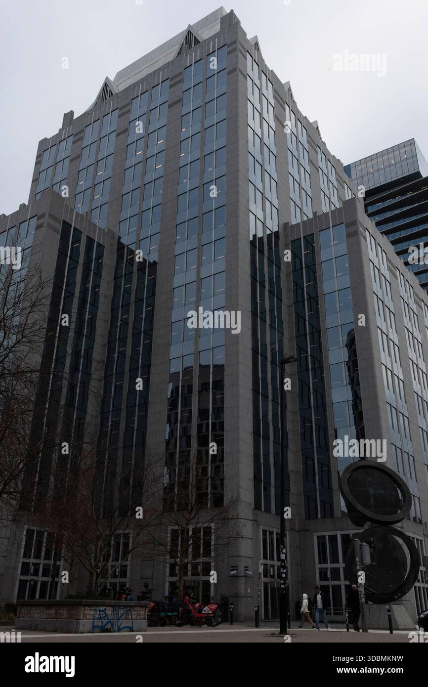 The Euroclear building in the Belgian capital, which houses frozen ...
