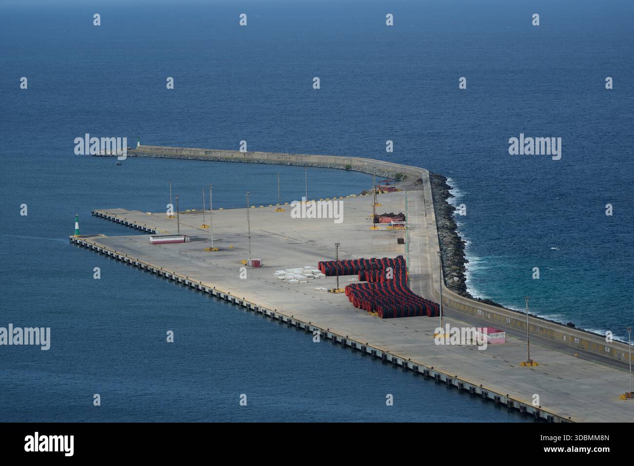 A section of the seaport is empty off the coast in La Guaira, Venezuela ...