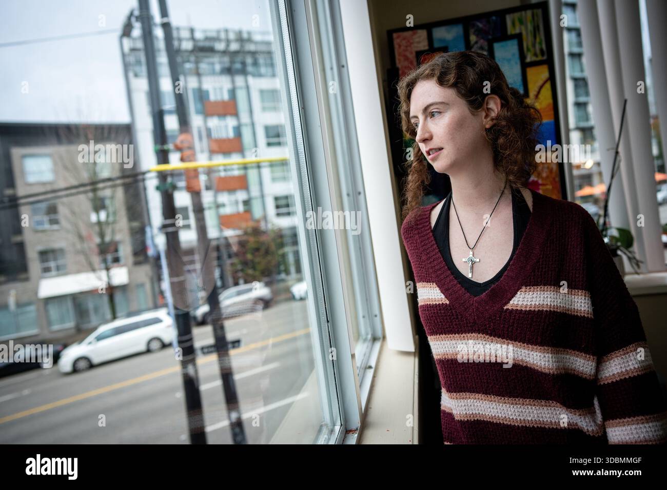 Kelsey, 29, is pictured at Coast Mental Health in Vancouver, on Friday ...