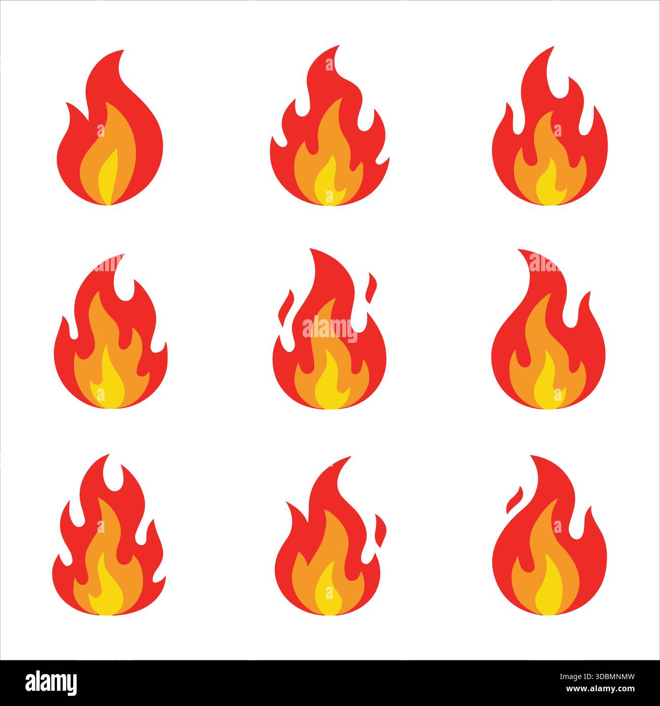 Simple fire icons Stock Vector Images - Alamy