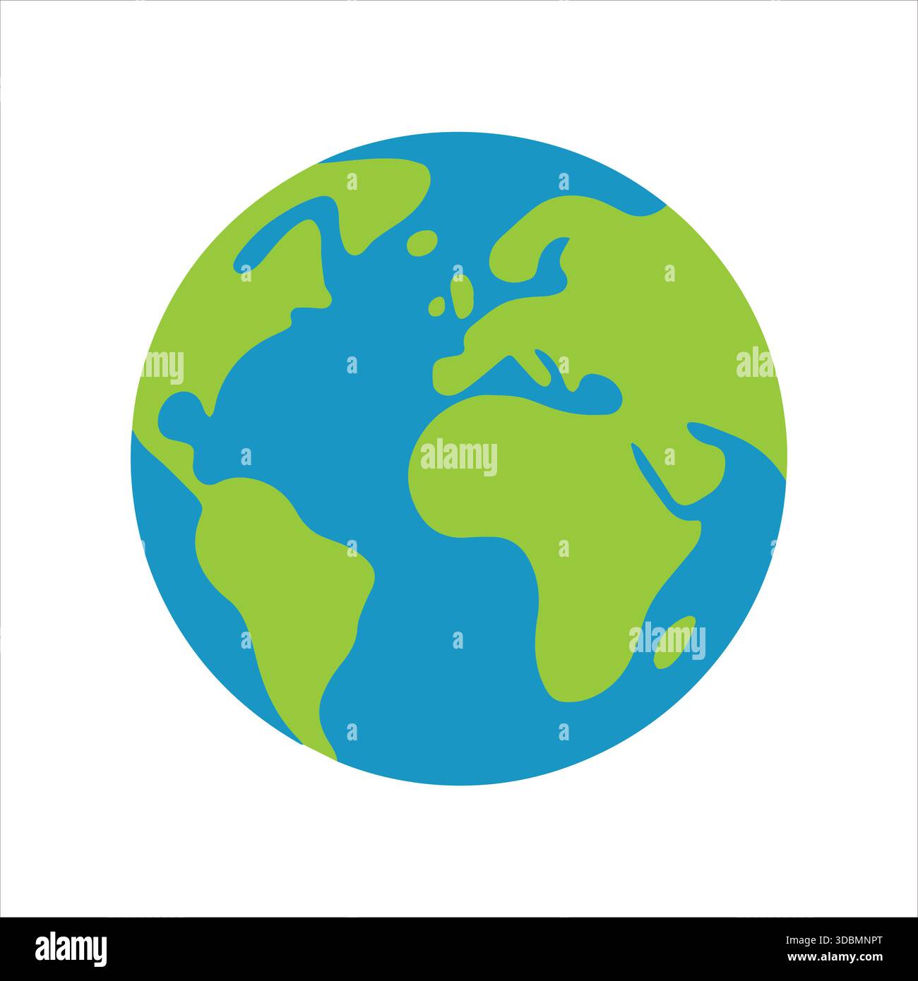 Simple Flat Earth Globe World Map Vector Icon Stock Vector Image & Art ...