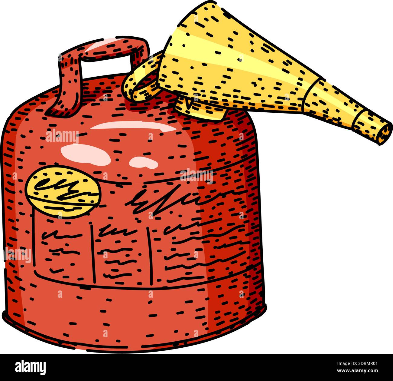 Fuel can with pouring spout illustration for energy storage Stock ...