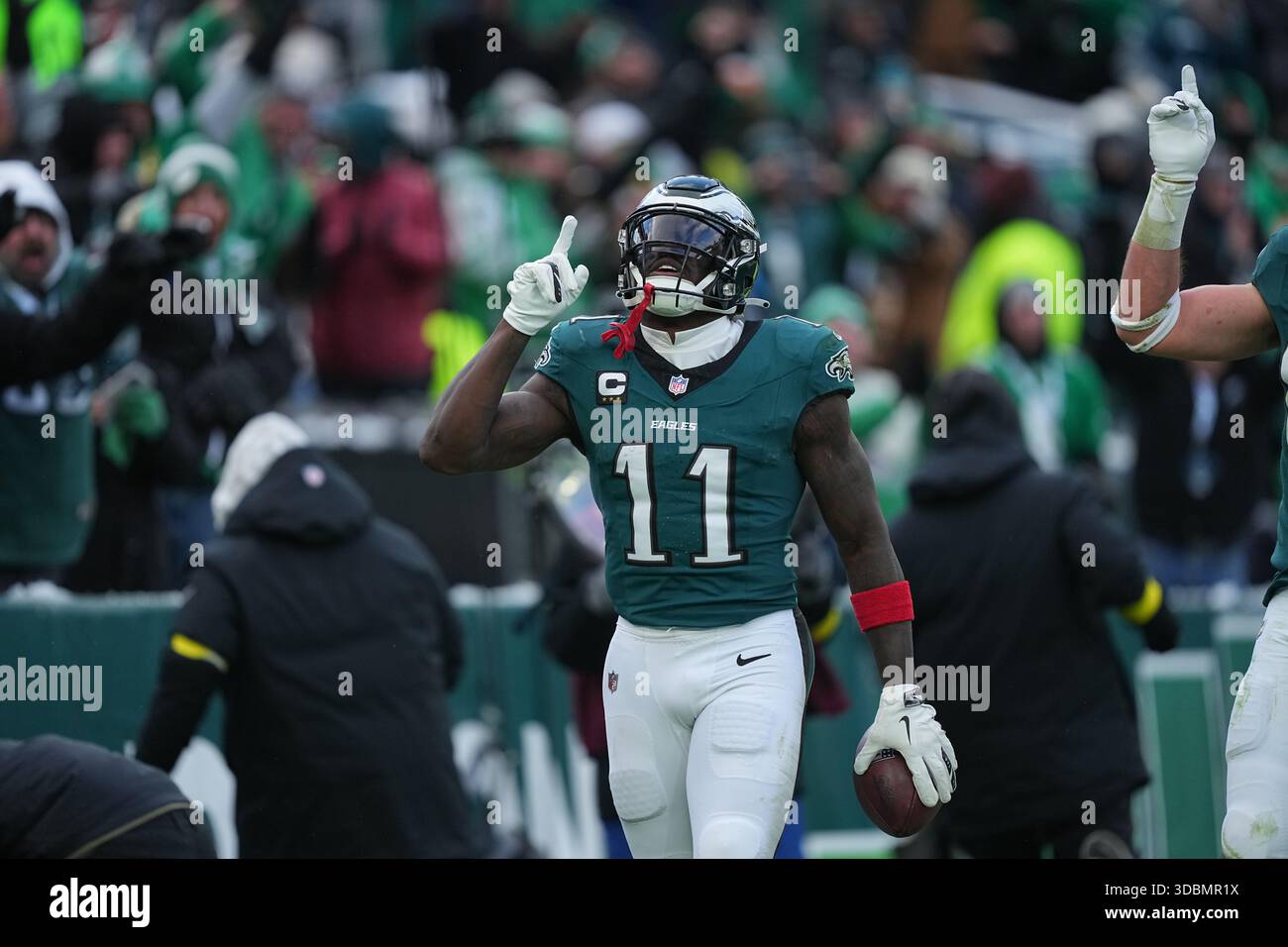 Philadelphia Eagles' A.J. Brown in action during an NFL football game ...
