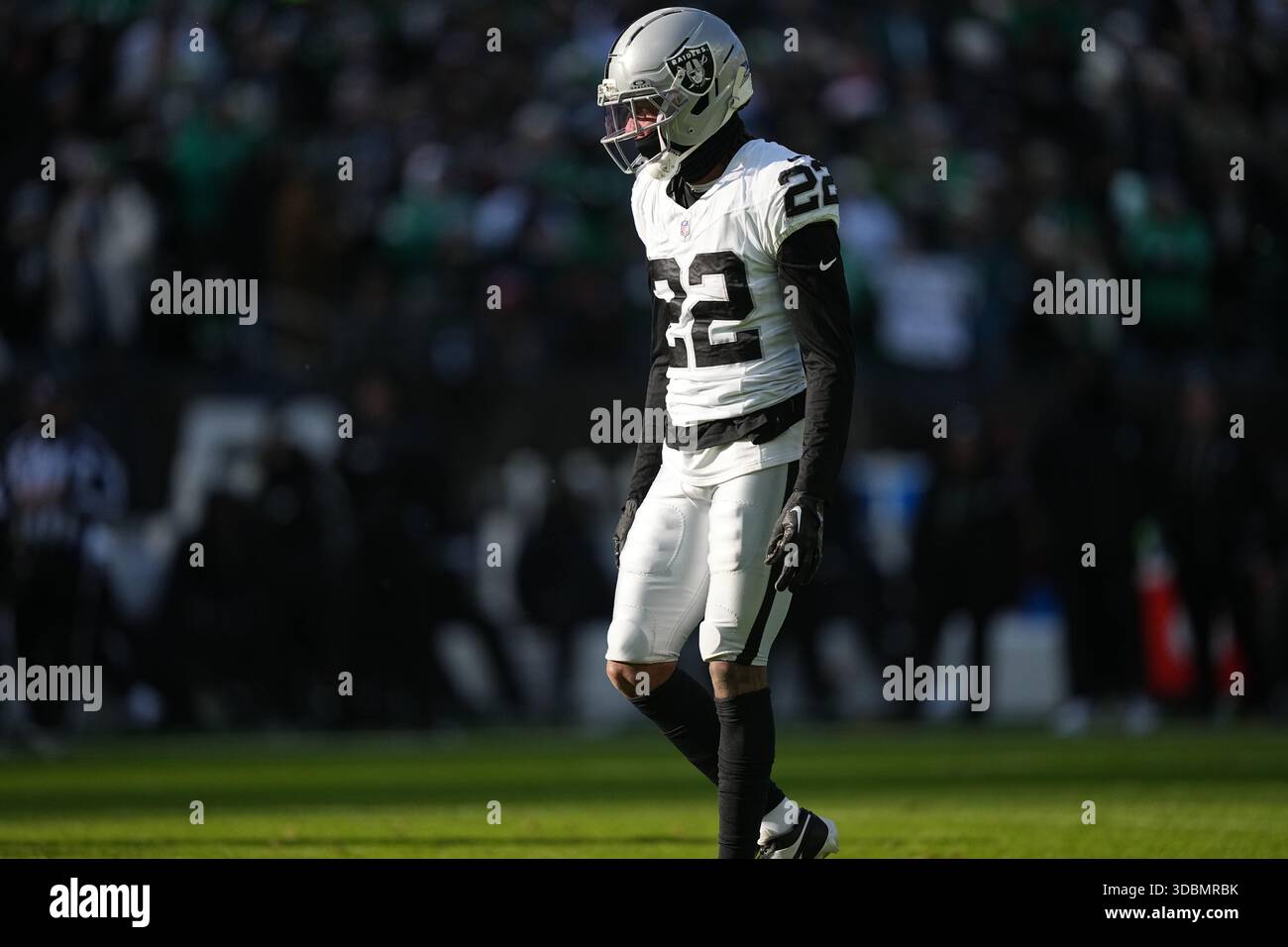 Las Vegas Raiders' Eric Stokes in action during an NFL football game ...
