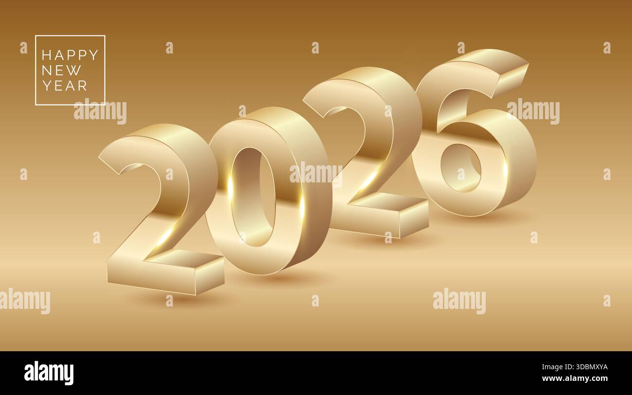 2026 banner gold fireworks Stock Vector Images - Alamy