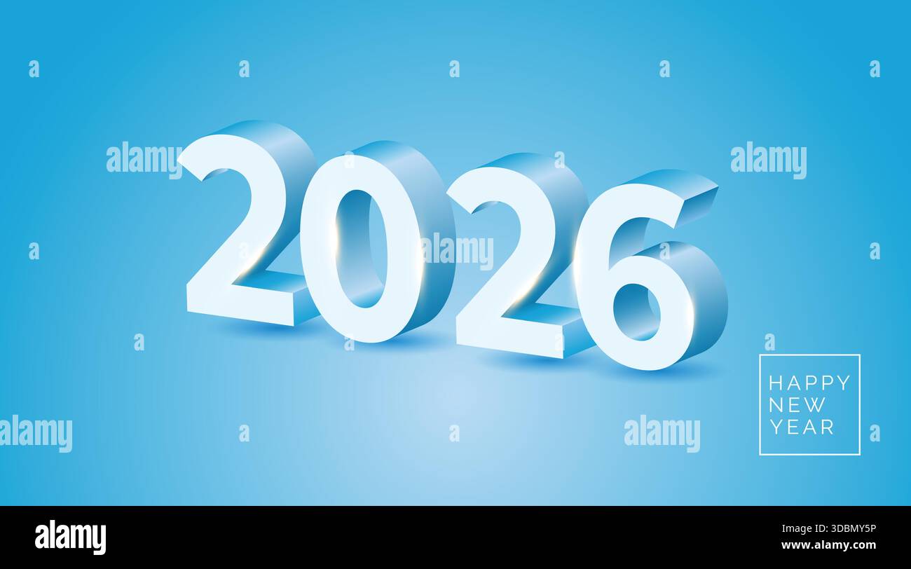 2026 new year text on Stock Vector Images - Alamy