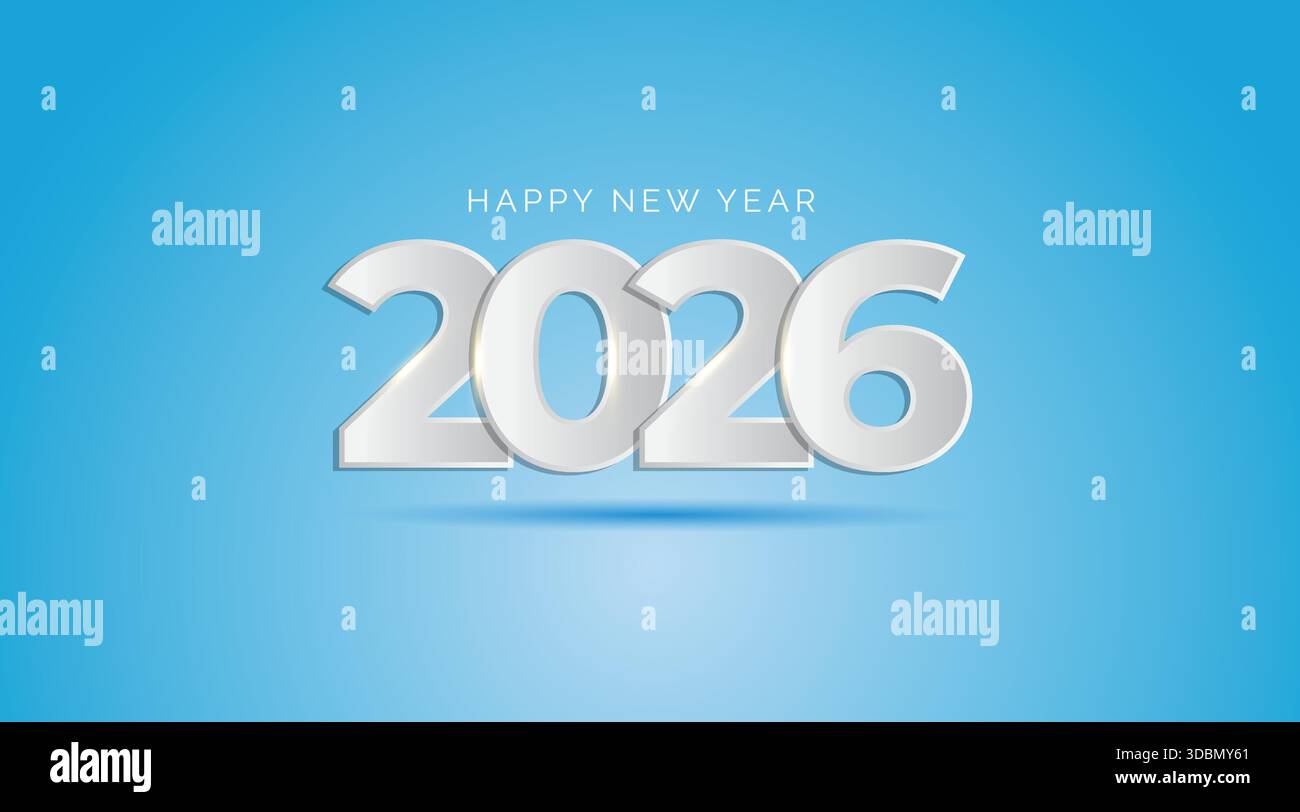2026 new year text on Stock Vector Images - Alamy