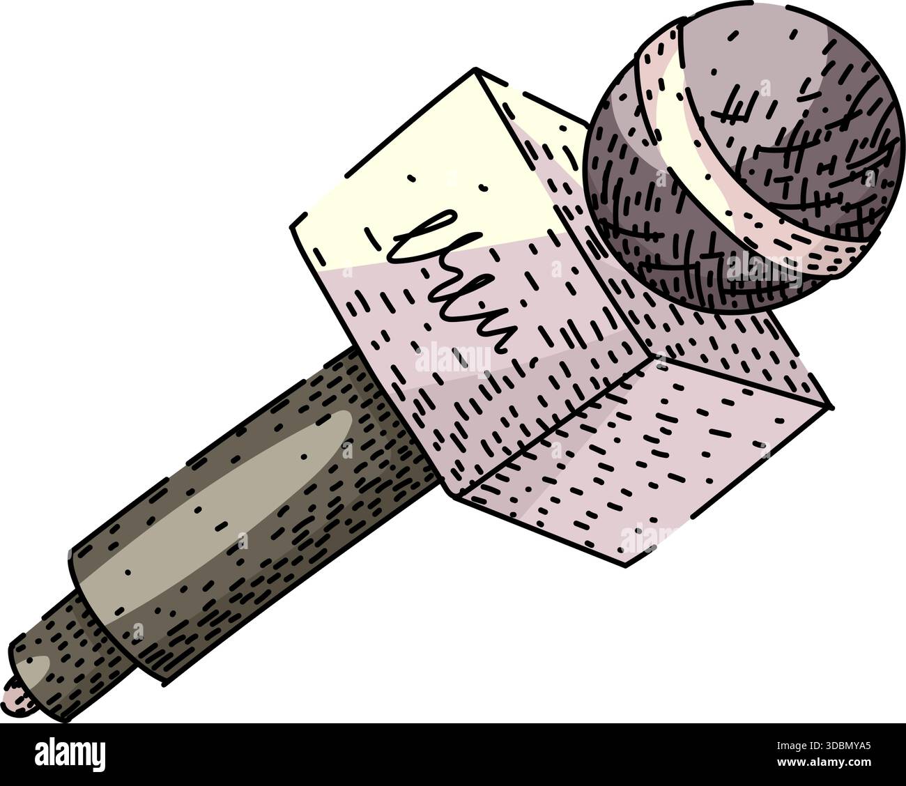 Reporting news live interview Stock Vector Images - Alamy