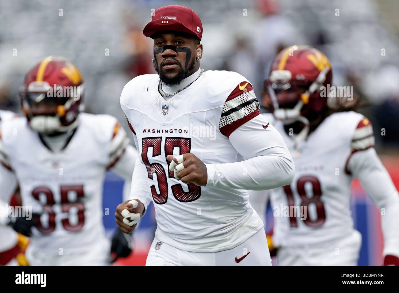 Washington Commanders defensive end Jacob Martin (55) before an NFL ...