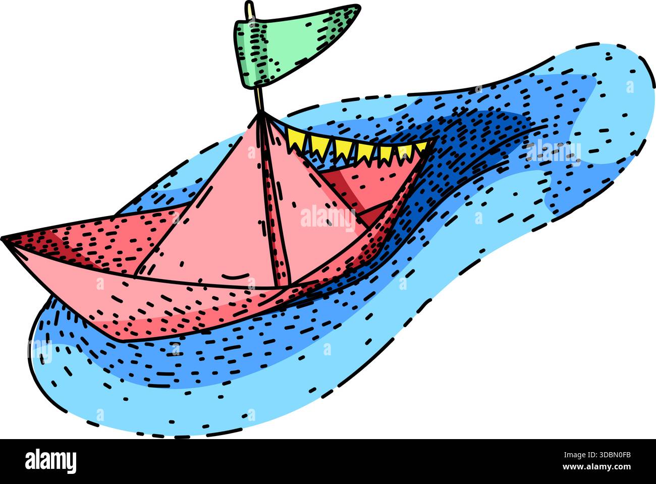 Water craft on river Stock Vector Images - Alamy