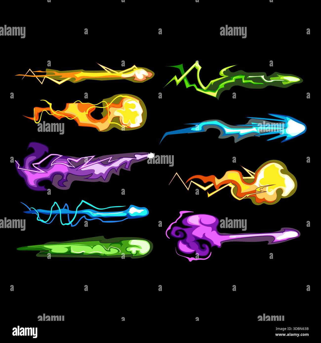 Stylized fire animation sprite sheet Stock Vector Images - Alamy