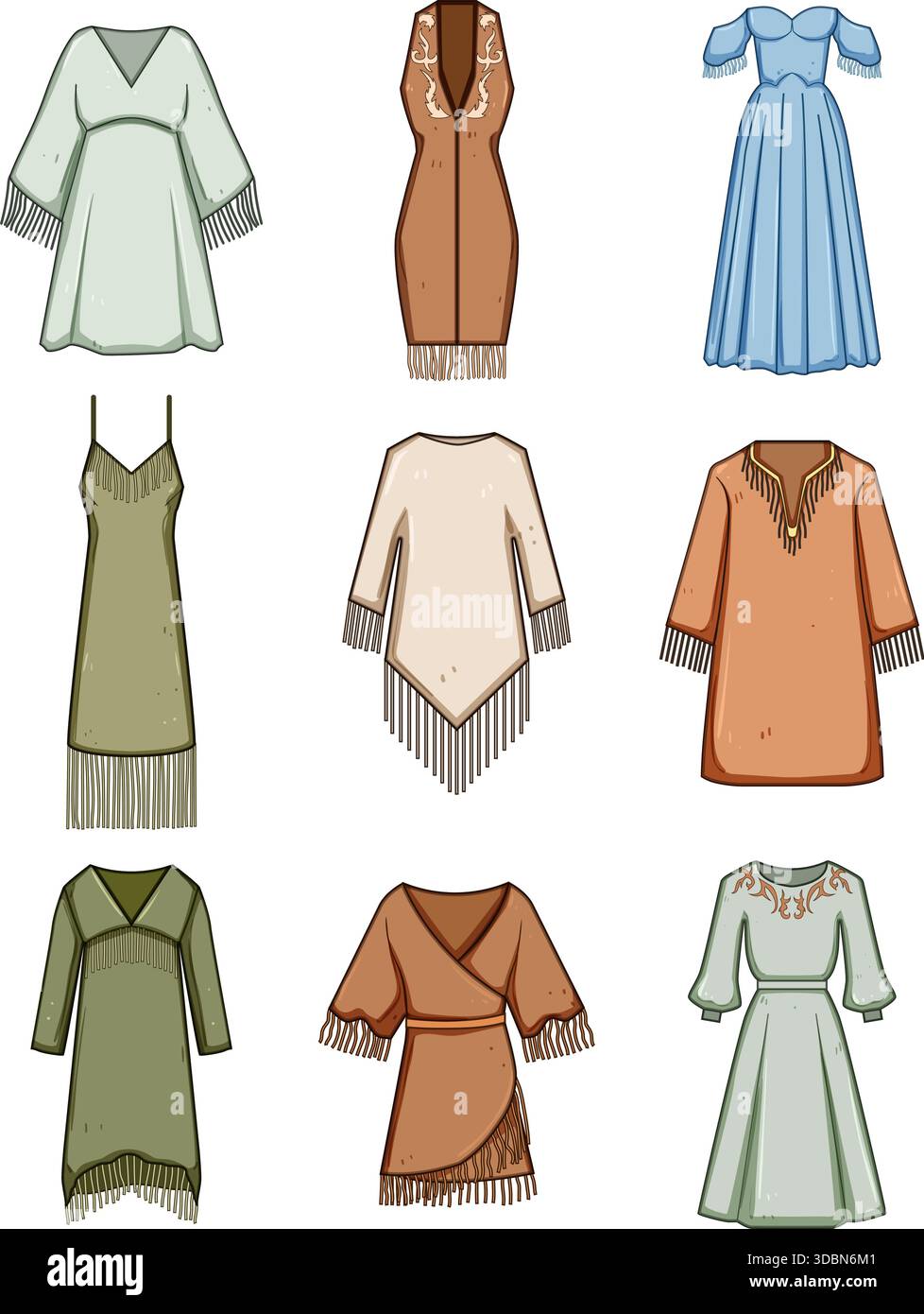 Womens wardrobe collection Stock Vector Images - Alamy