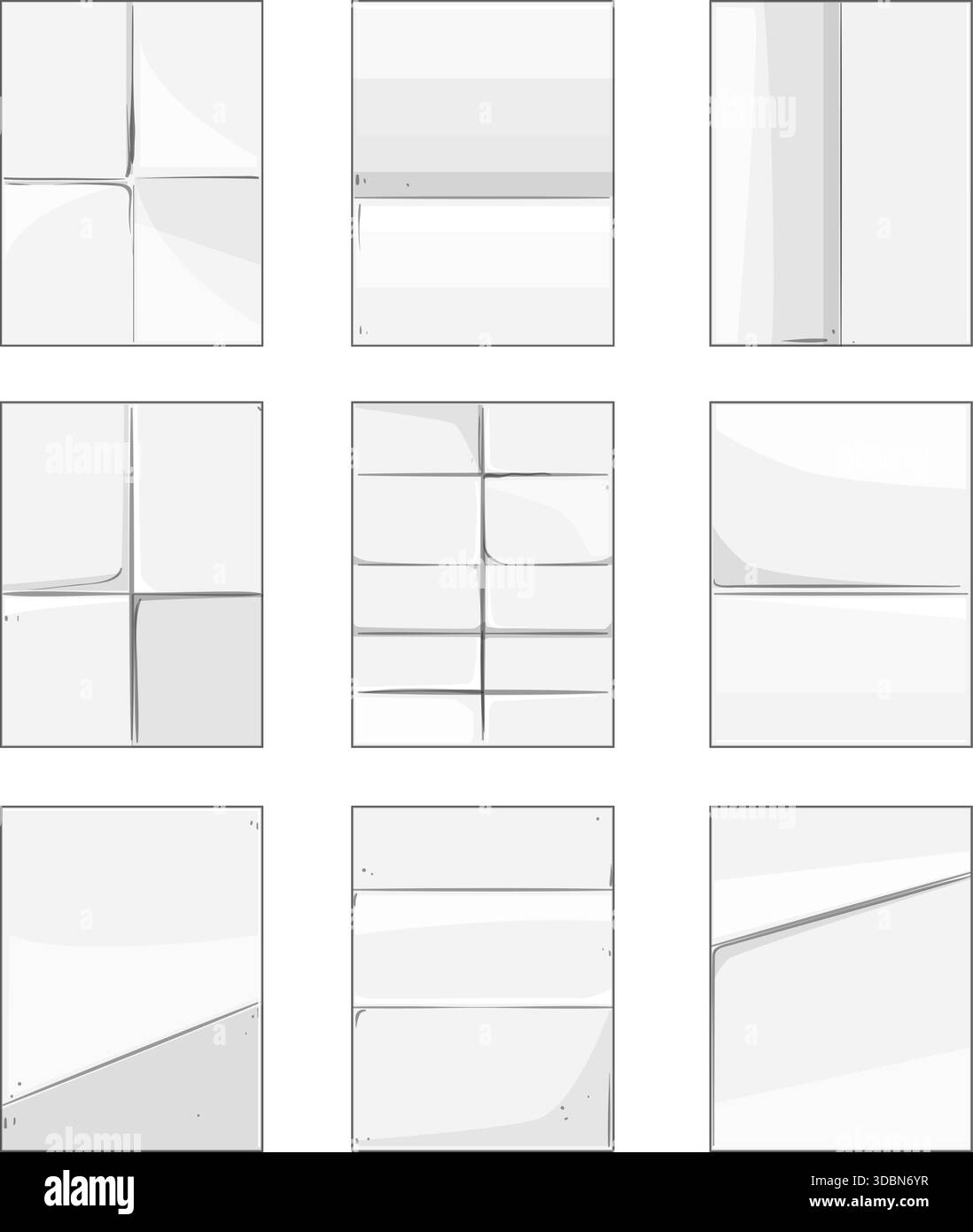Folded blank paper sheets Cut Out Stock Images & Pictures - Alamy