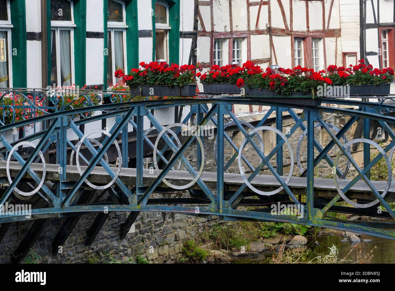 Traditional houses decorated flowers in hi-res stock photography and ...