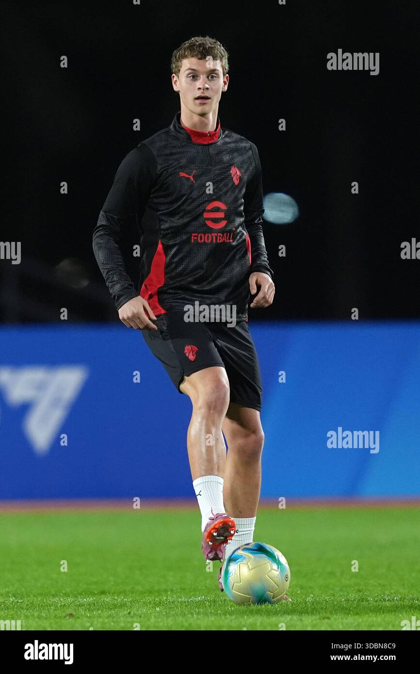 AC Milan's Maximilian Zlatan Seger Ibrahimovic during the training ...