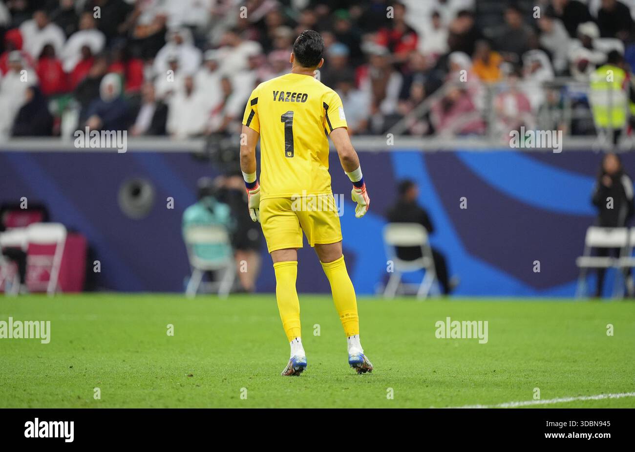 Doha, Qatar. December 15 2025: Jordan Football team players on action ...