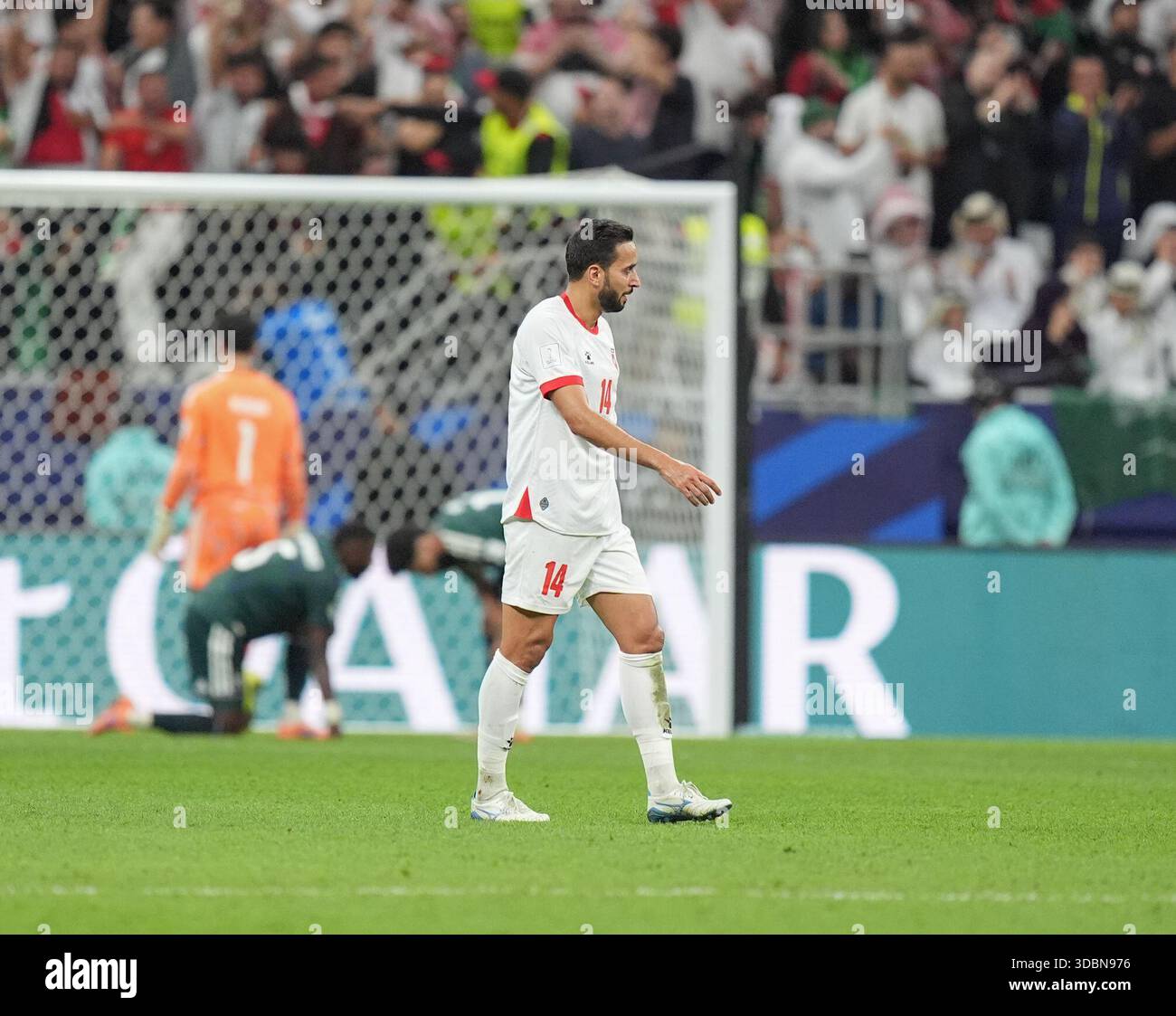 Doha, Qatar. December 15 2025: Jordan Football team players on action ...