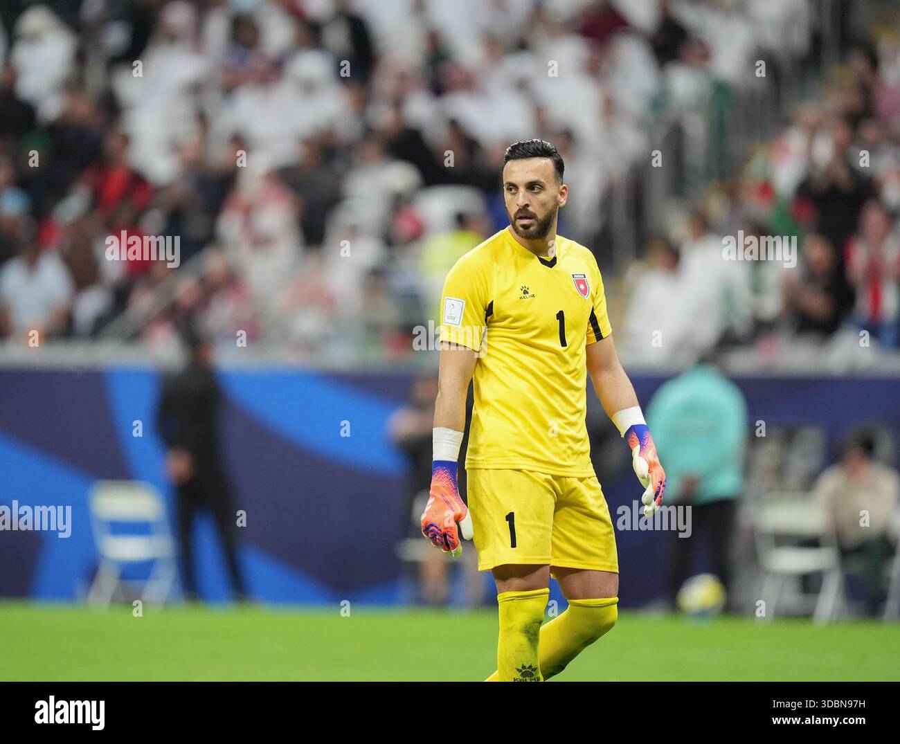 Doha, Qatar. December 15 2025: Jordan Football team players on action ...