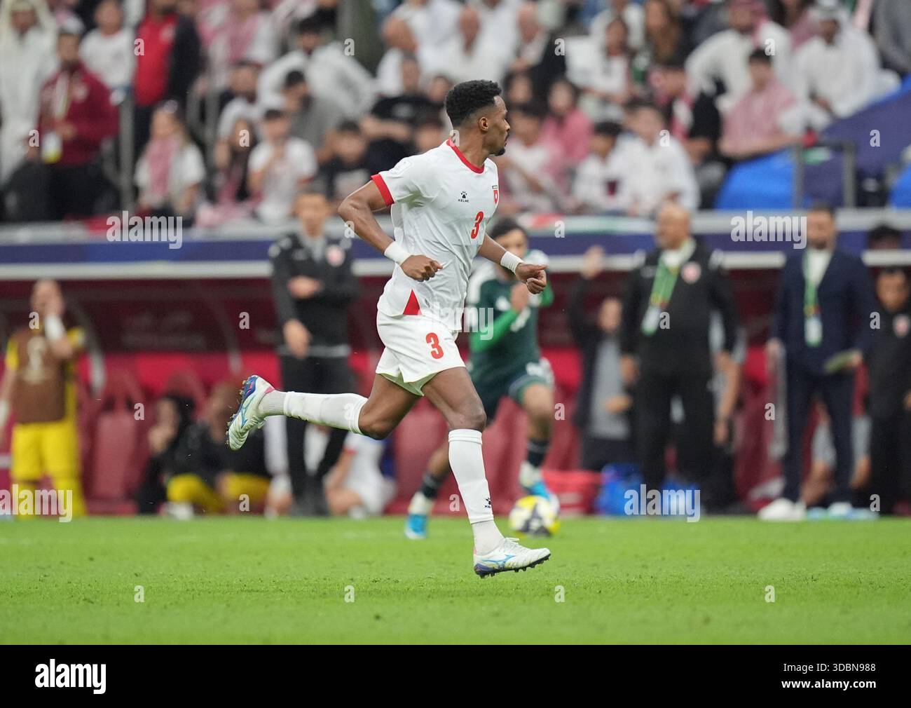 Doha, Qatar. December 15 2025: Jordan Football team players on action ...