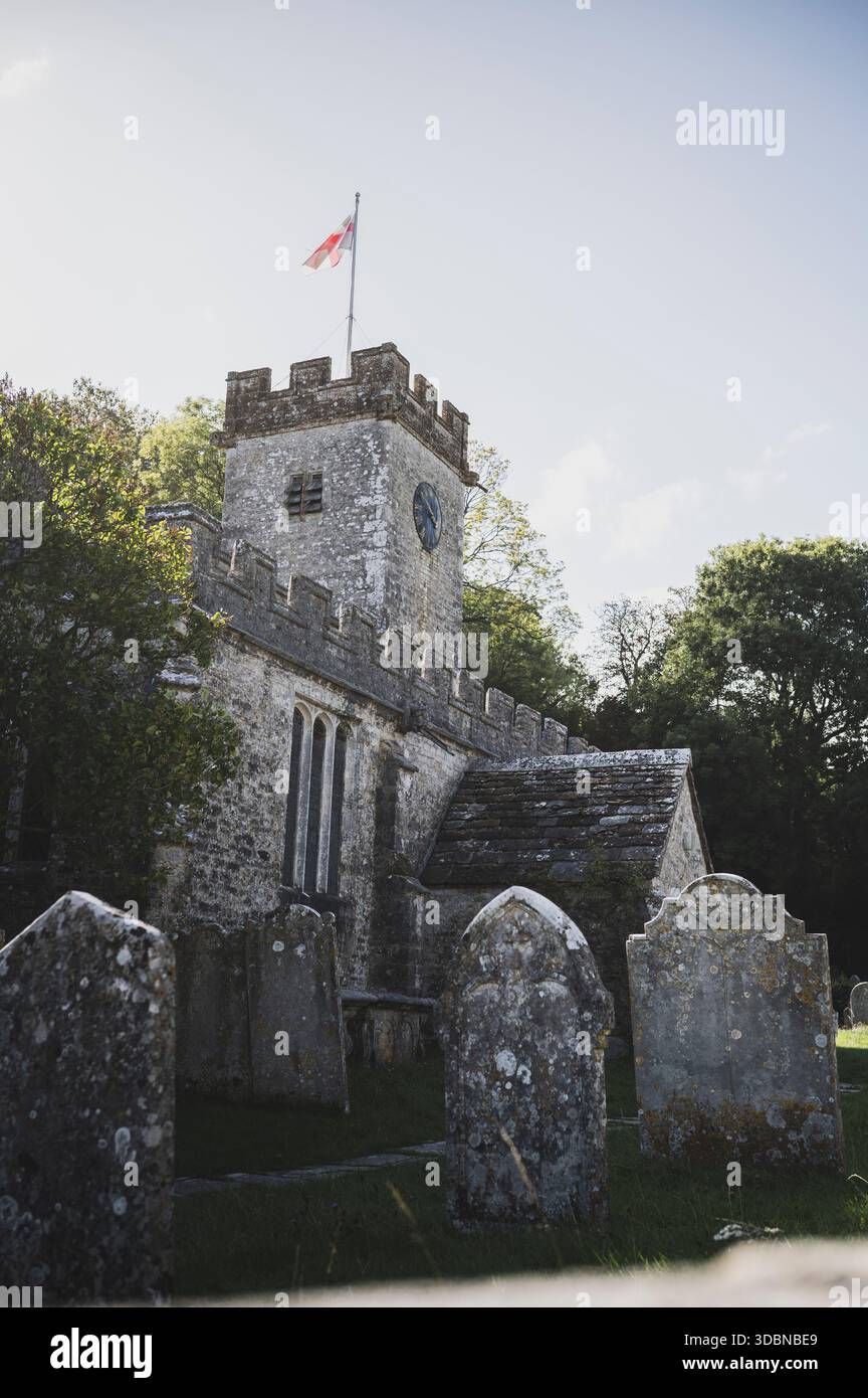 St. Laurence's Church, a historic 13th century village church, near the ...