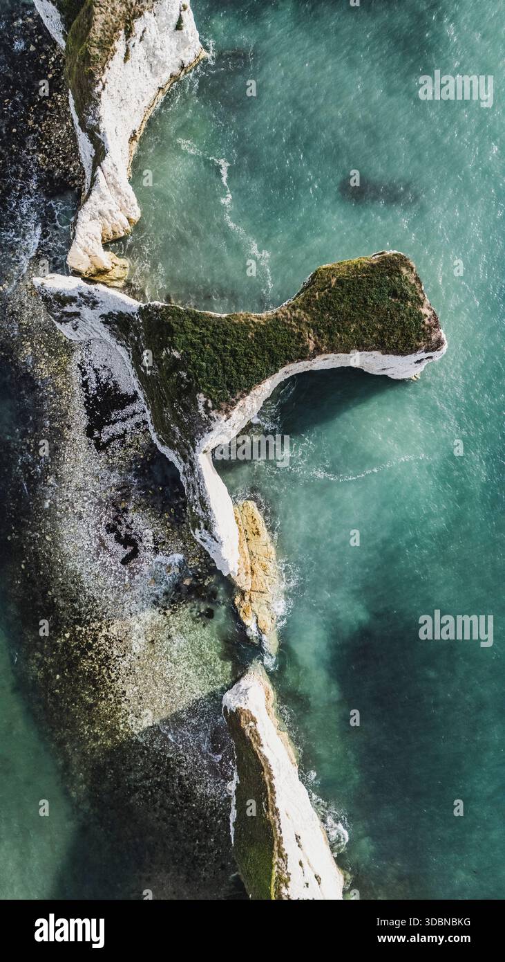 Old Harry Rocks are two famous chalk pillars on the Isle of Purbeck ...