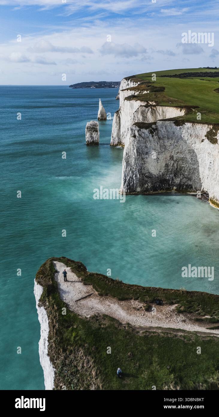 Old Harry Rocks are two famous chalk pillars on the Isle of Purbeck ...