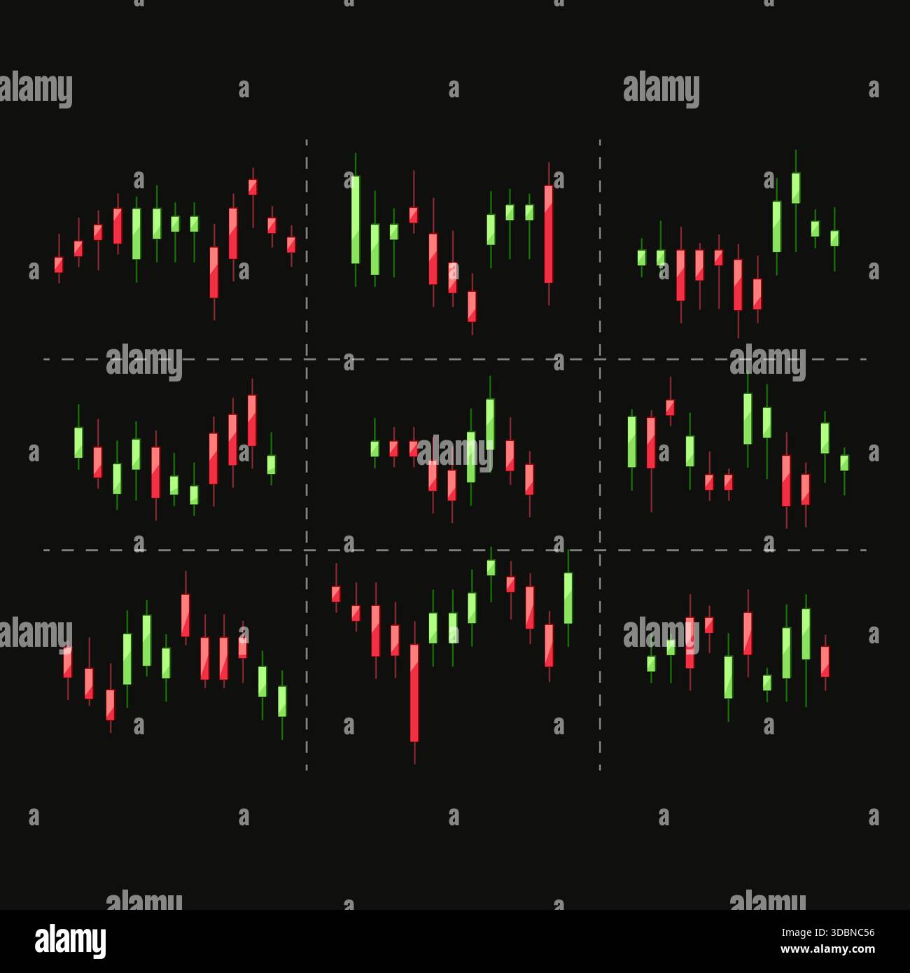 Stock chart showing price movements Stock Vector Images - Alamy