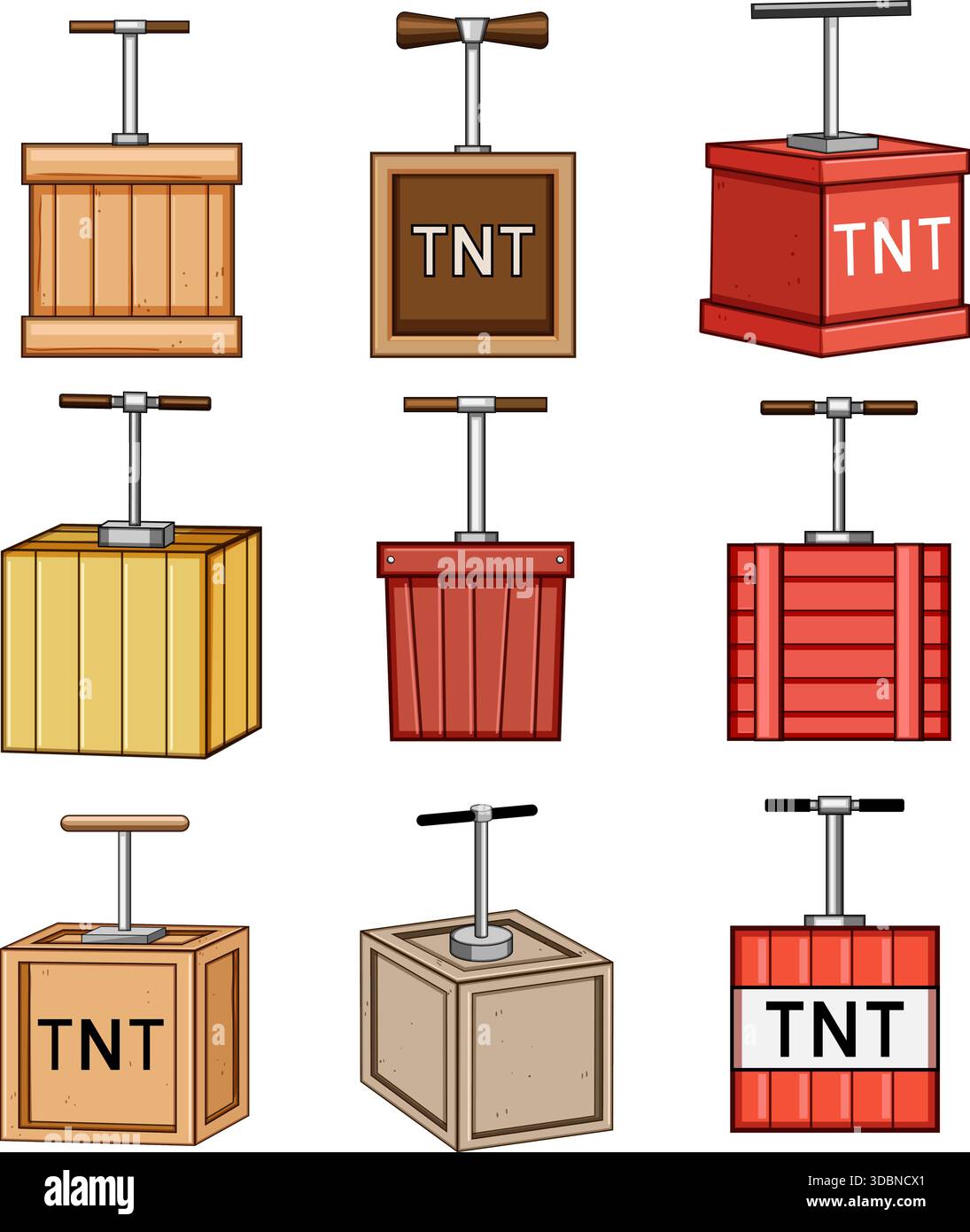 Plunger explosives Stock Vector Images - Alamy