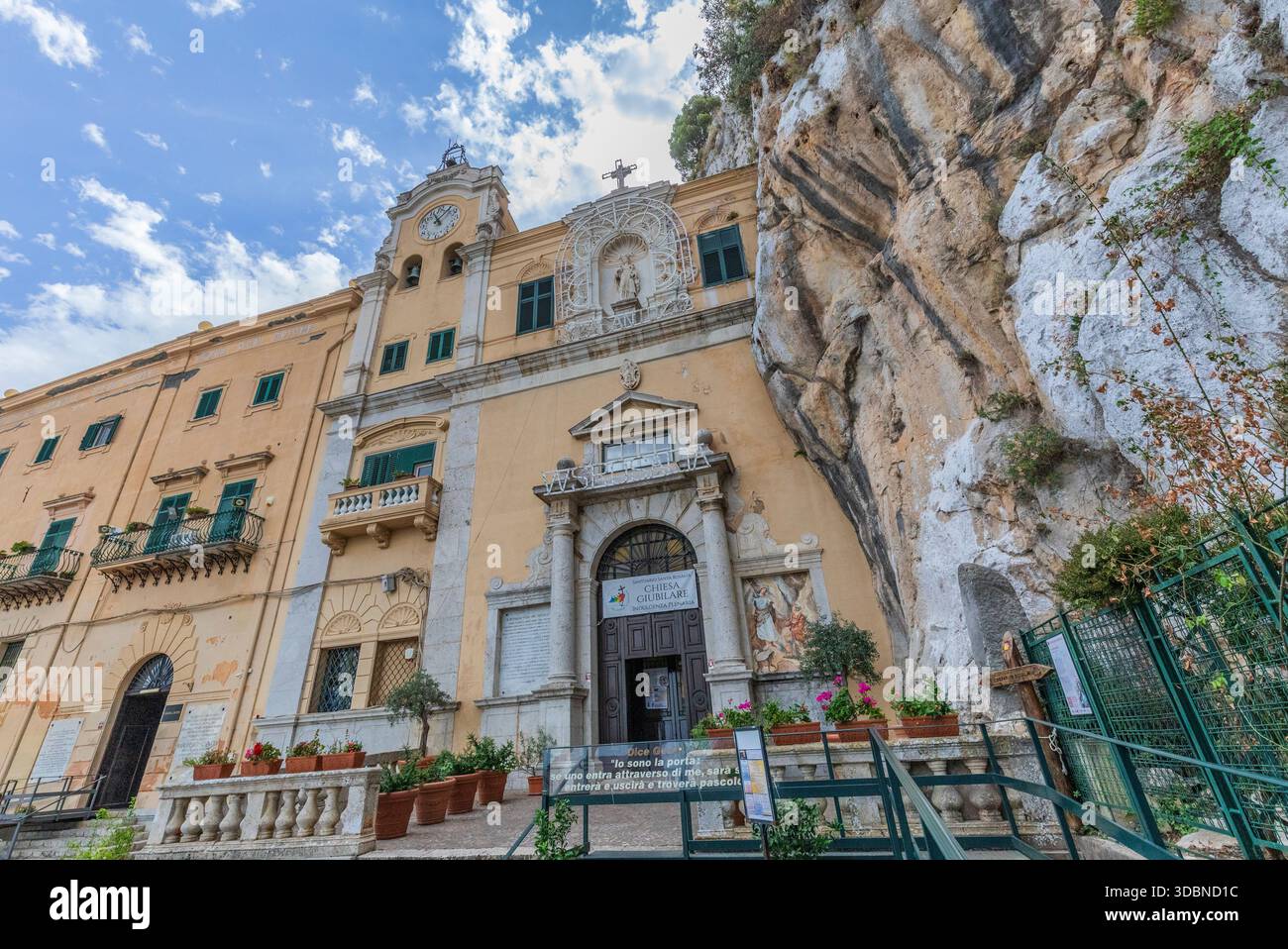 The facade of the sanctuary of santa rosalia hi-res stock photography ...