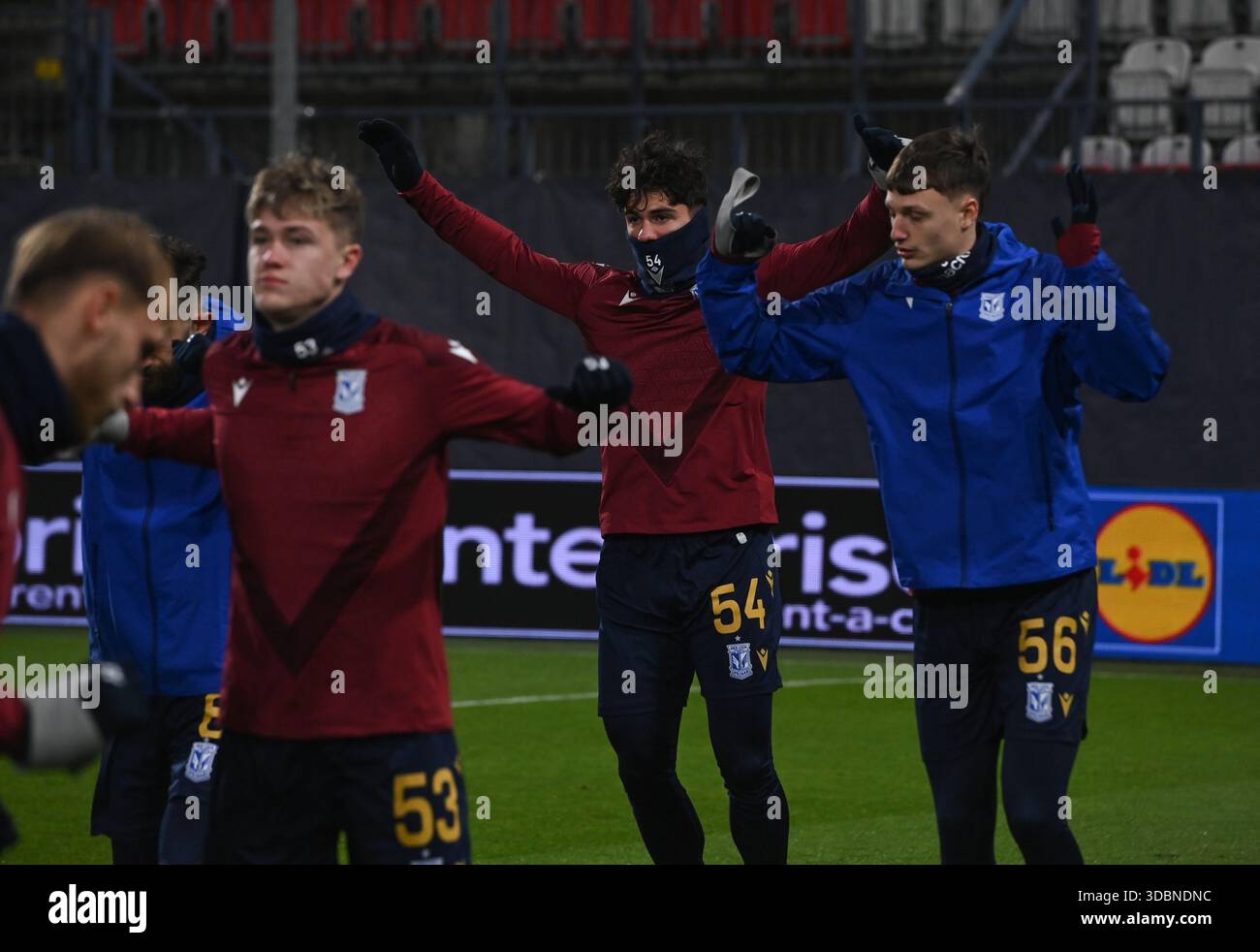 Lech Poznan soccer players attend training session prior to Football ...
