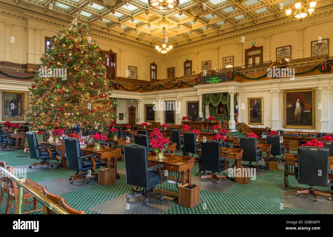 Austin, TX - 11 December 2025: Interior of the Senate Chamber at ...