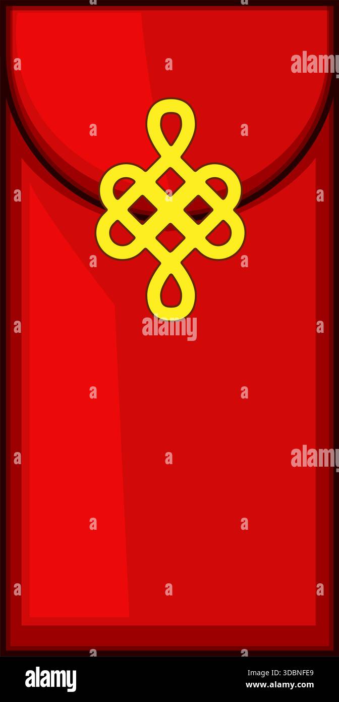 Red ang pao envelope with traditional chinese knot symbol Stock Vector ...