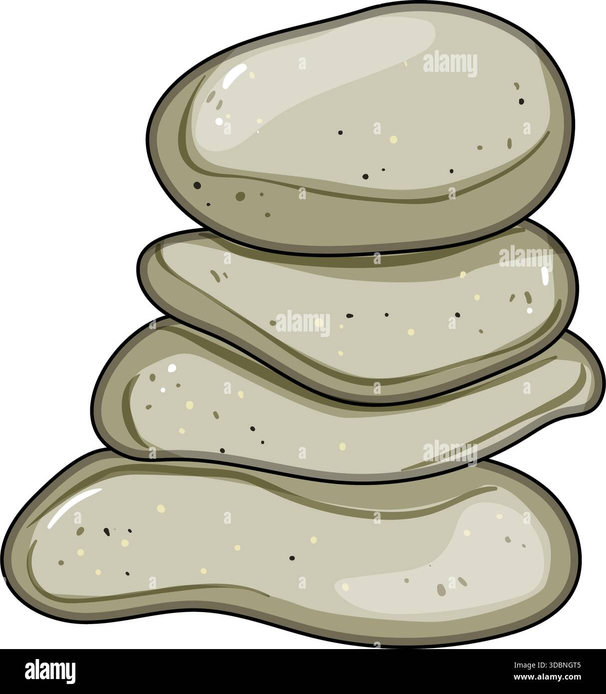 Stacked balancing stones creating a zen harmony illustration Stock ...