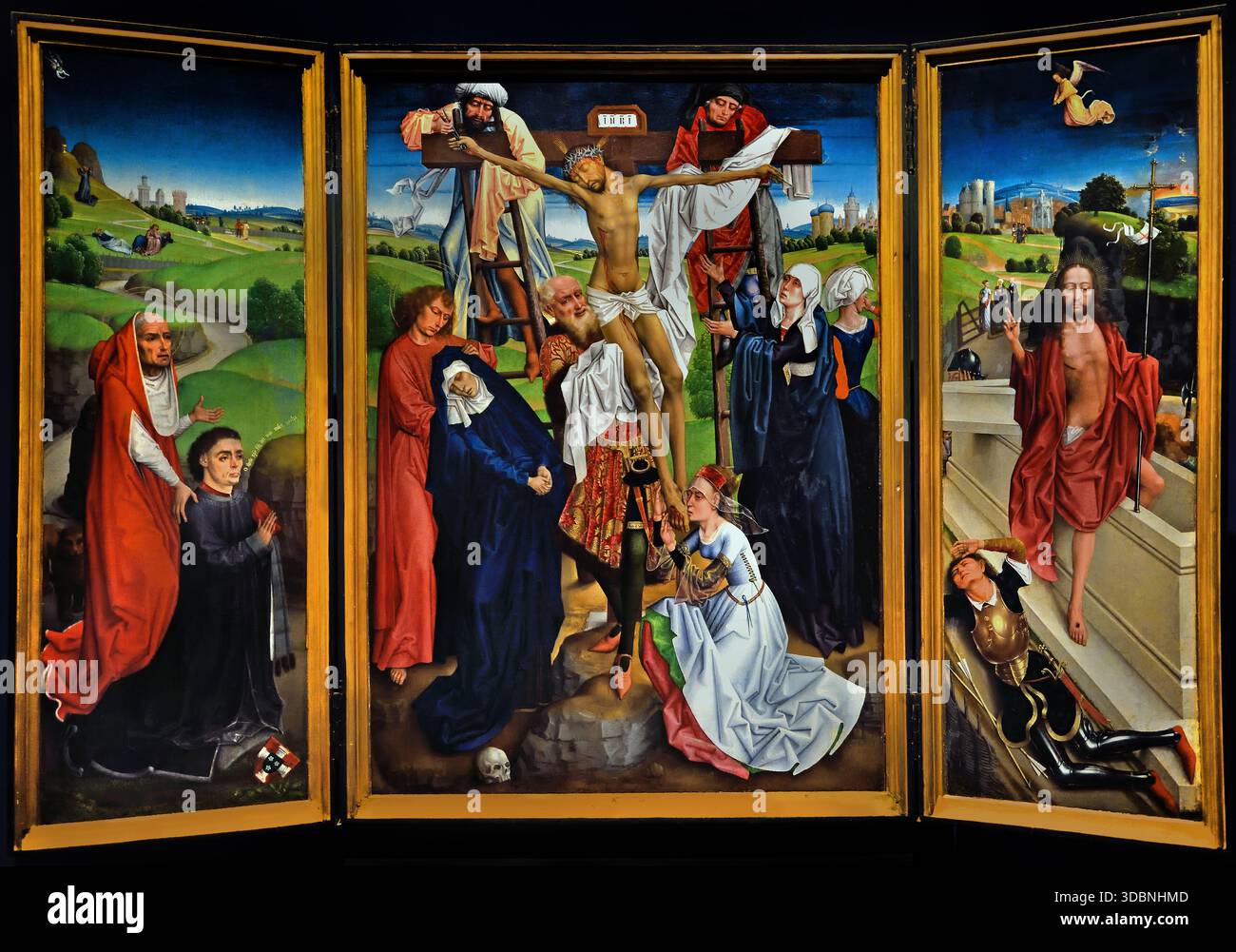 Triptych with the Descent from the Cross by Master of the Legend of ...