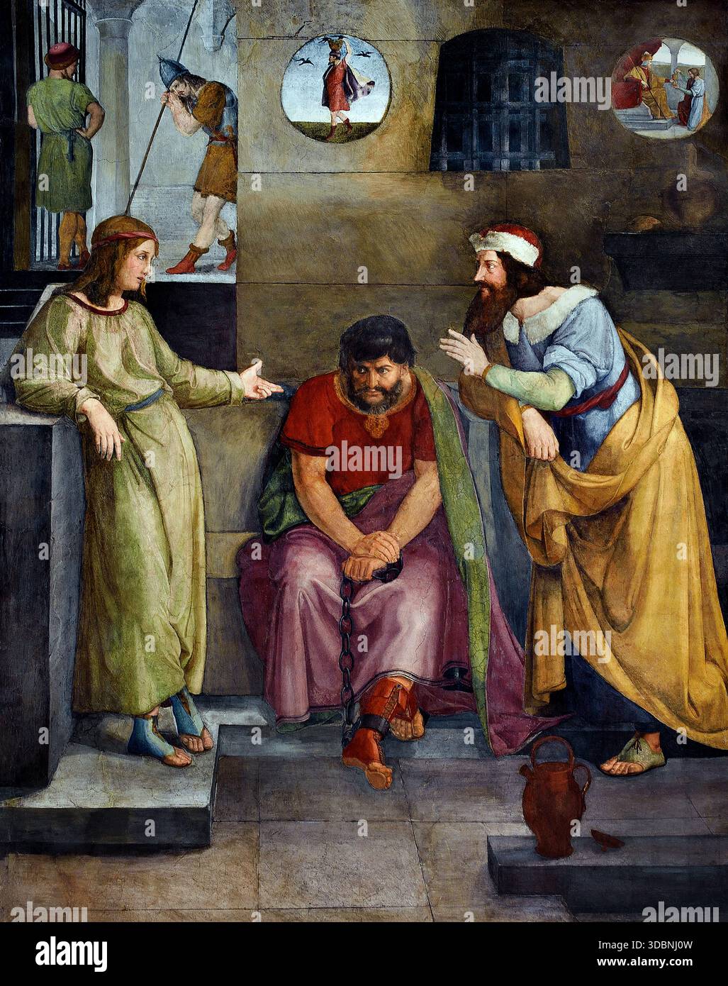 Joseph interprets dreams in prison in genesis chapter 40 hi-res stock ...