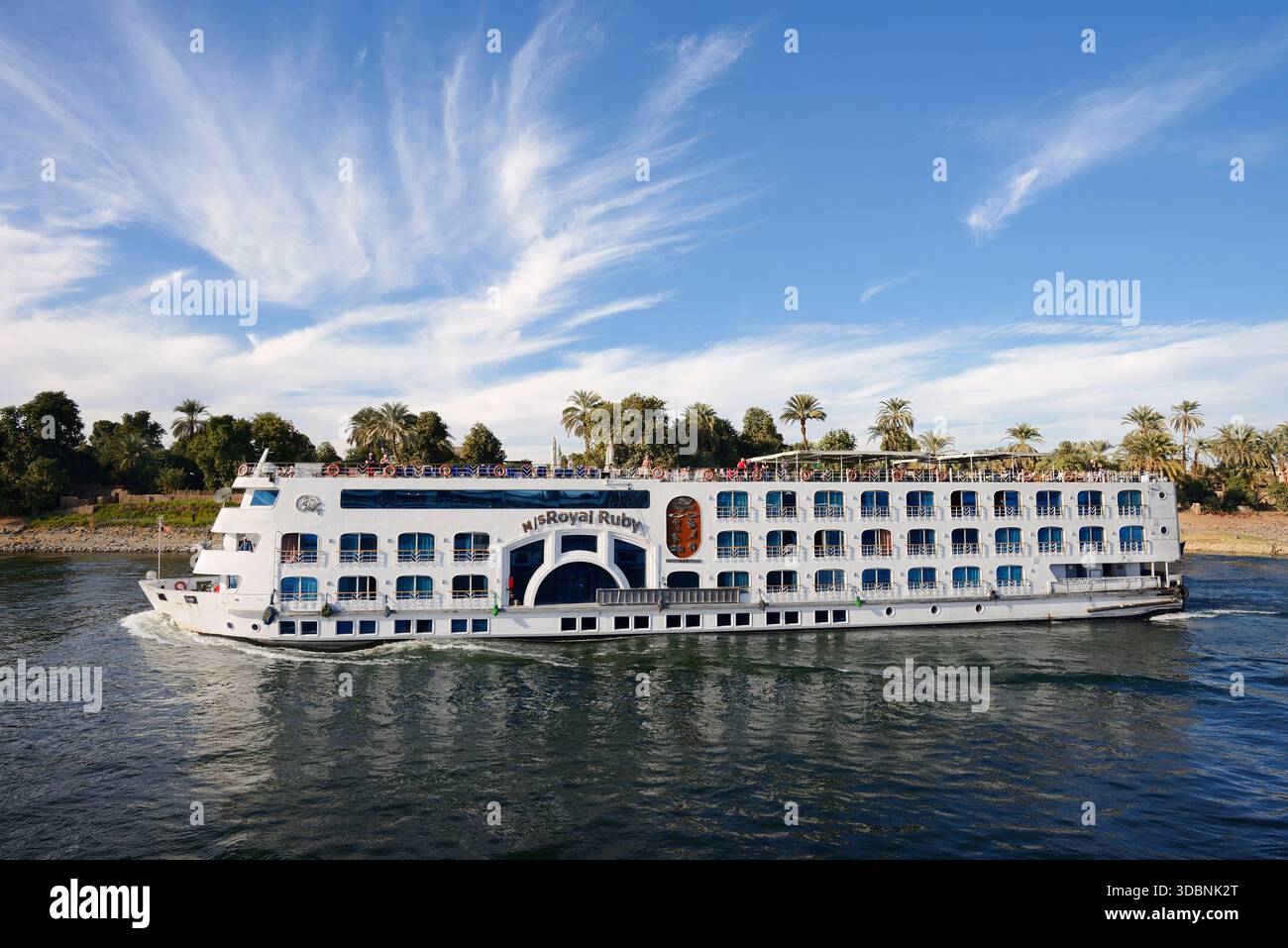 Nile cruise ship M/S Royal Ruby on the Nile, Egypt Stock Photo - Alamy