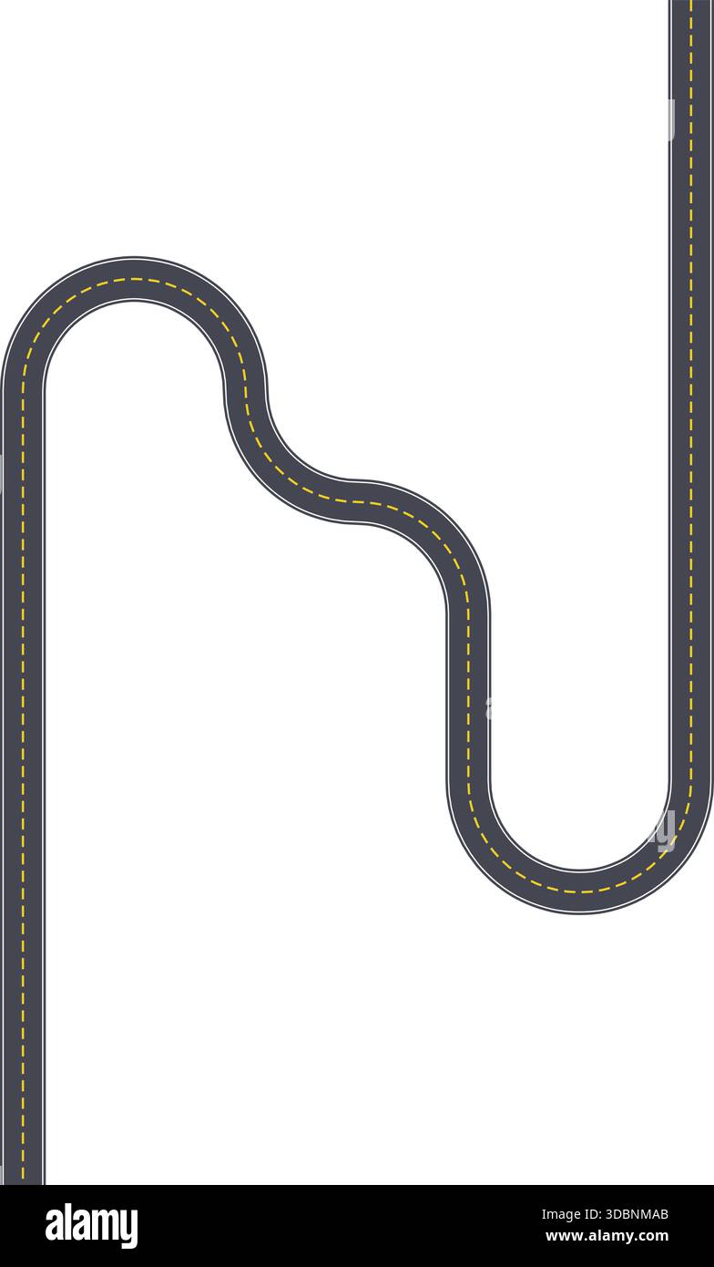 Top view road design depicting a squared path configuration with ...