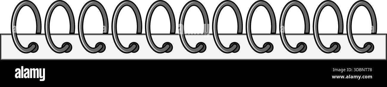 Notebook spiral binding wire Cut Out Stock Images & Pictures - Alamy