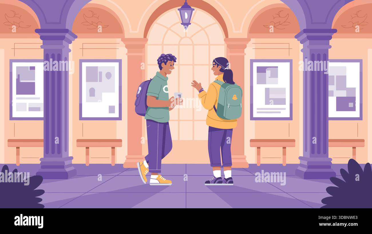 Hallway into Stock Vector Images - Alamy