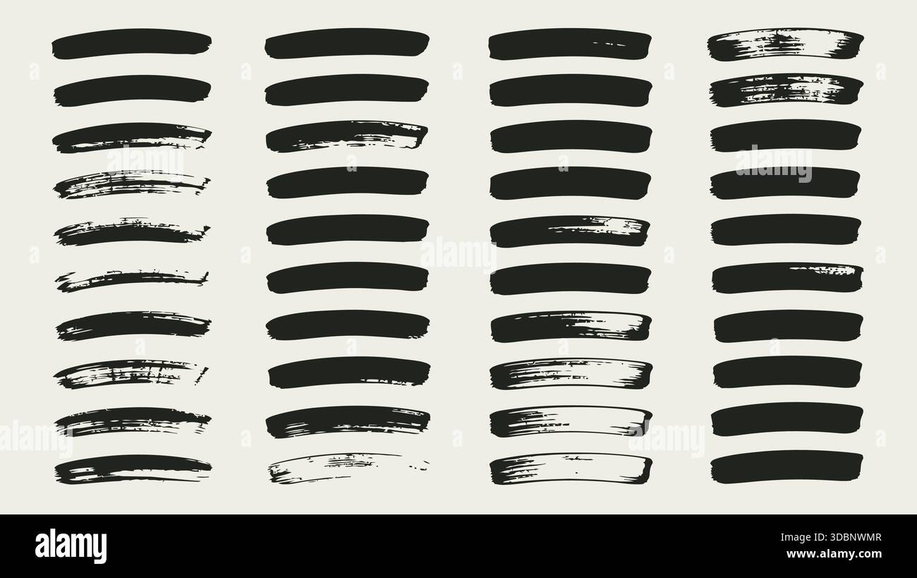 Collection brush stroke black Stock Vector Images - Alamy