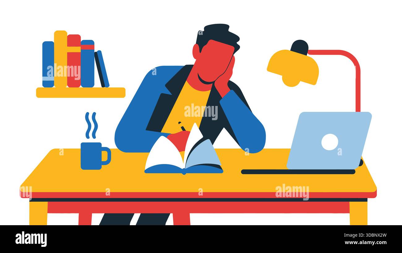 Lamp student studying Cut Out Stock Images & Pictures - Alamy