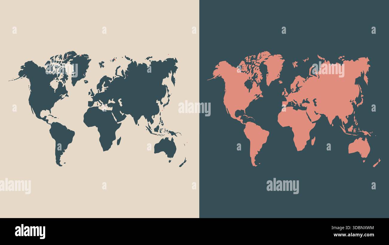 World map comparison Stock Vector Image & Art - Alamy