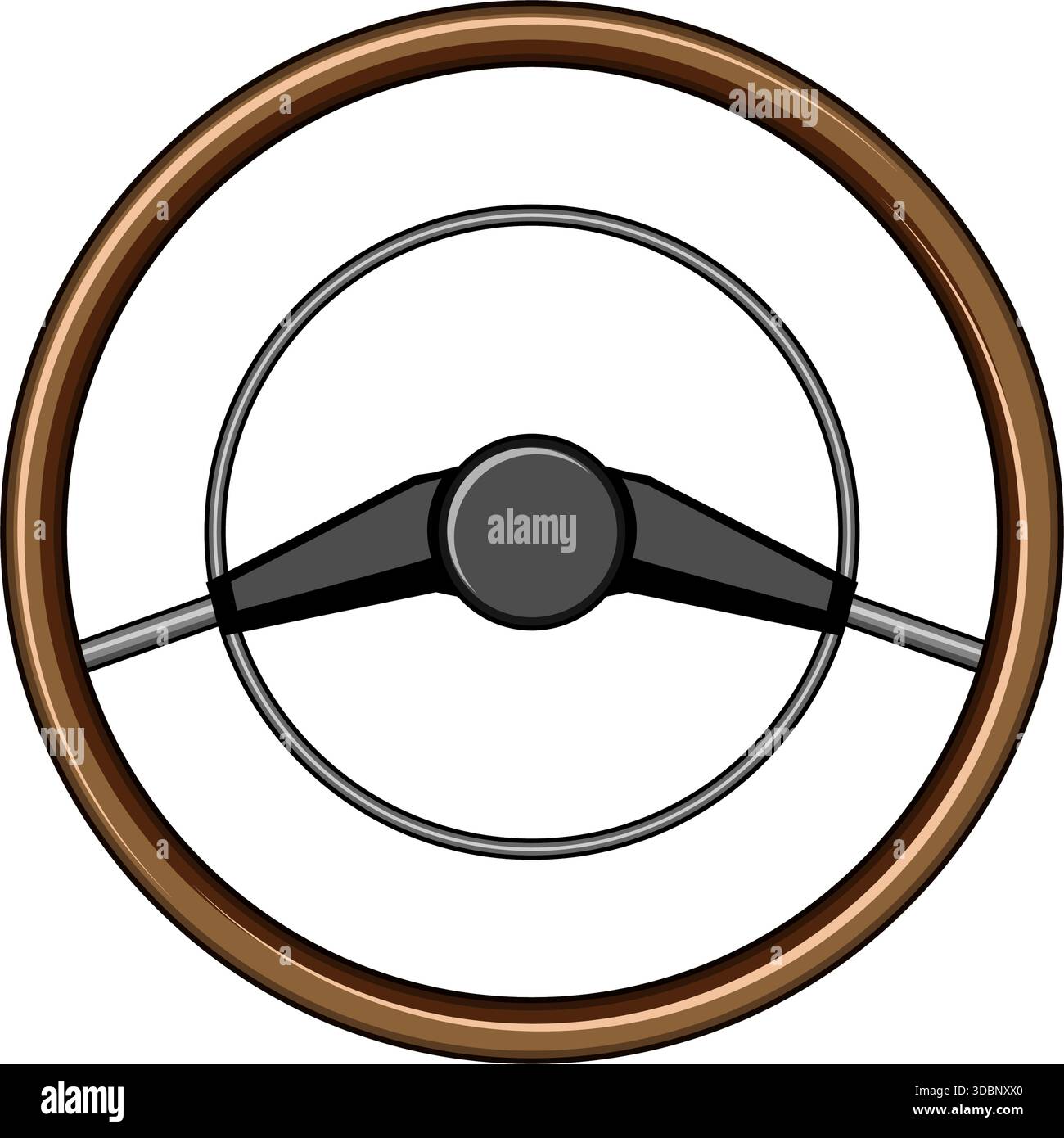 Old car steering wheel isolated Stock Vector Images - Alamy
