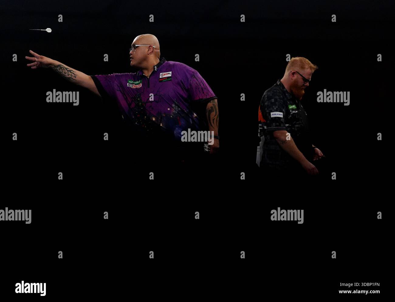 Adam Sevada (left) during his match against Matt Campbell on day seven ...