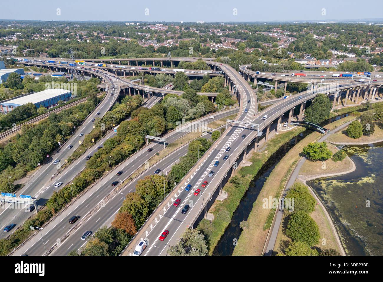 Aerial view of the Gravelly Hill Interchange, otherwise known as the ...