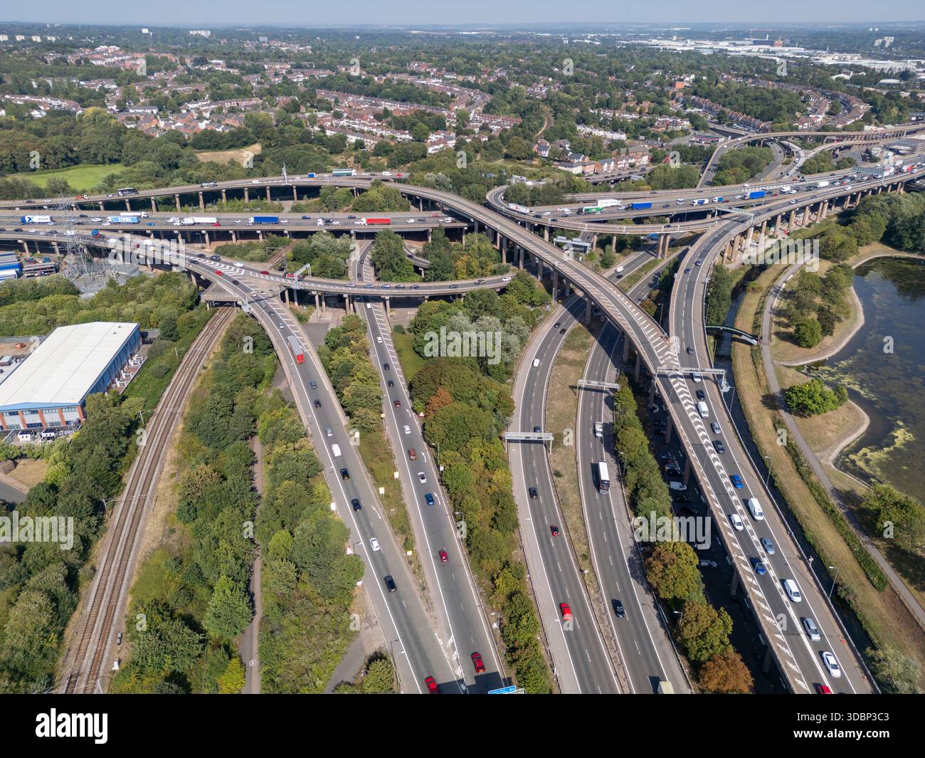 Aerial view of the Gravelly Hill Interchange, otherwise known as the ...