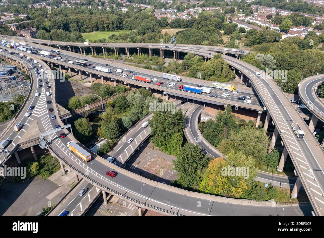 Aerial view of the Gravelly Hill Interchange, otherwise known as the ...