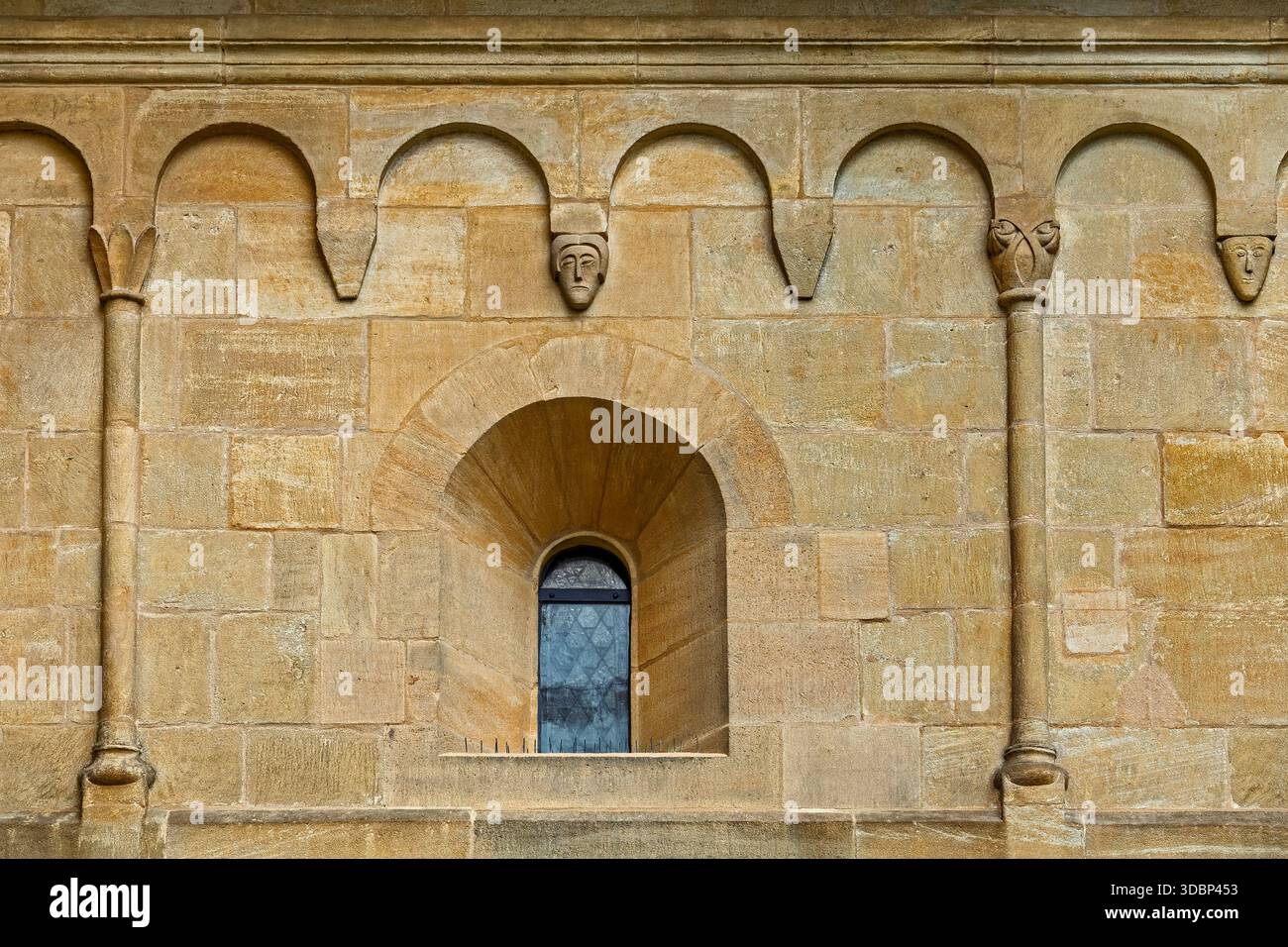 Half column with foliate capital and with palmette capital hi-res stock ...