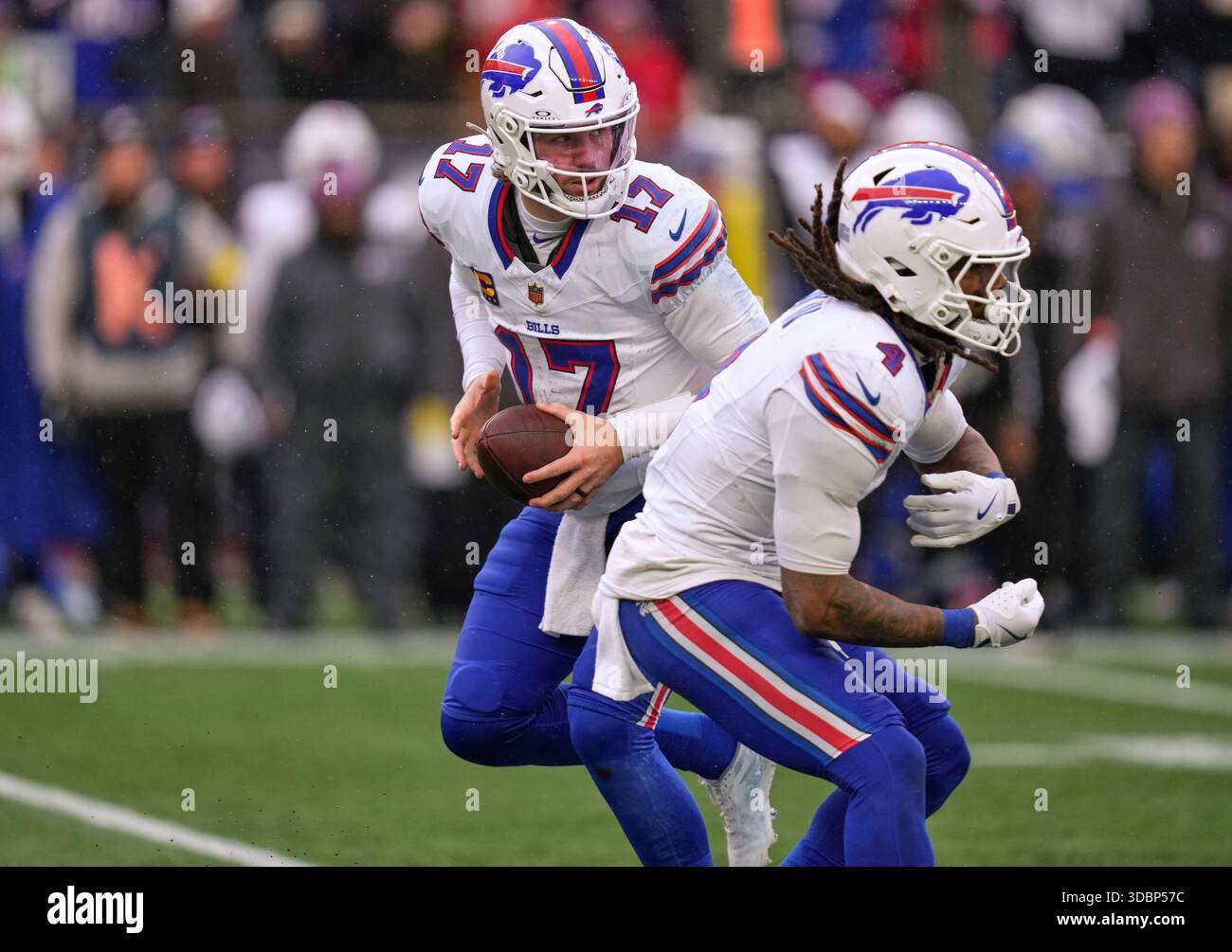 Buffalo Bills quarterback Josh Allen (17) during an NFL football game ...